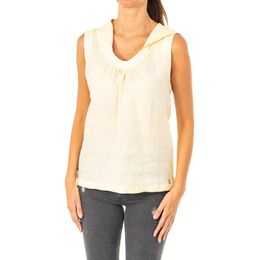 La Martina JWU004 &auml;rmelloses Damen T-Shirt mit Rundhalsausschnitt