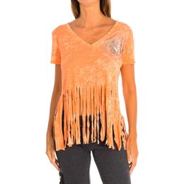 ZUMBA Kurz&auml;rmeliges Sport-T-Shirt mit V-Ausschnitt f&uuml;r Damen Z1T00401