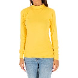 Lang&auml;rmeliges T-Shirt mit halbhohem Kragen 1625-M Damen