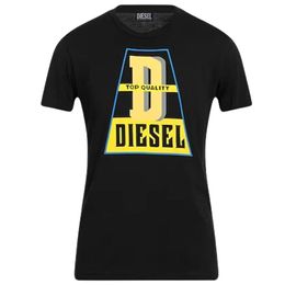 Hochwertiges schwarzes T-Shirt mit Logo von Diesel