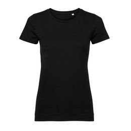Russel Athletic Russell - T-Shirt, Baumwolle aus biologischem Anbau f&uuml;r Damen (Schwarz)