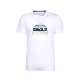 Mountain Warehouse Herren Discover T-Shirt aus Bio-Baumwolle (Wei&szlig;)