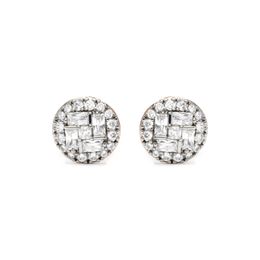 Luxenter Ohrringe mit Silber-Finish und Brillantstrass &ndash; Tencara