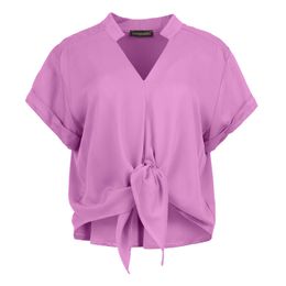 Bluse aus Viskose mit Bindung vorne in Lavendel