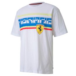 Puma Scuderia Ferrari Street Herren T-Shirt Graphic Logo Tee White 596139 05