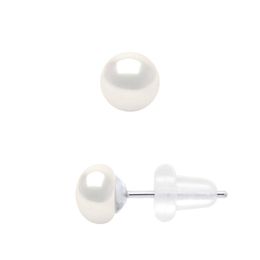 Ohrringe aus echten S&uuml;&szlig;wasser-Zuchtperlen, Knopfgr&ouml;&szlig;e 5&ndash;6 mm