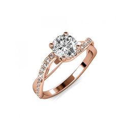 Eleanor Ring - Ros&eacute;gold und Kristall