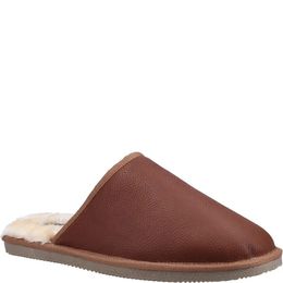 Hush Puppies Herren Coady Leder Hausschuhe (Tan)