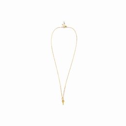 Luxenter Halskette aus 925er Sterlingsilber mit funkelndem Zirkonia, 18 Karat Gelbgold-Finish &ndash; Talya
