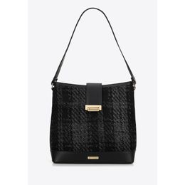 Wittchen Damen-Tasche aus Boucl&eacute;-Stoff, Schwarz, Polyester