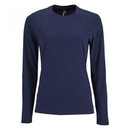 SOLS Damen T-Shirt Imperial, lang&auml;rmlig (Marineblau)