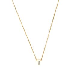 Luxenter Halskette mit 18-kar&auml;tiger Gelbgold-Finish &ndash; Alphabet