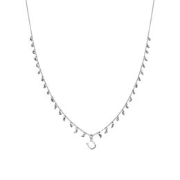 Luxenter Halskette aus 925er Sterlingsilber und dunkelblauem Kristall mit Rhodiumbeschichtung &ndash; Good Luck