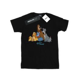 Disney - "Lady And The Tramp" T-Shirt f&uuml;r Damen (Schwarz)