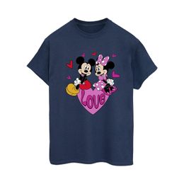 Disney - "Love Heart" T-Shirt f&uuml;r Damen (Marineblau)
