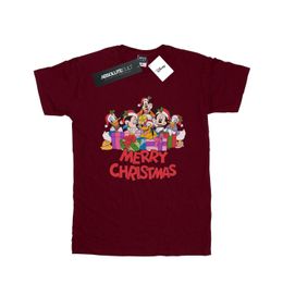 Disney - "Mickey Mouse and Friends" T-Shirt f&uuml;r Damen (Burgunderrot)