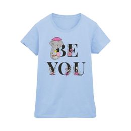 Disney Damen/Damen Dumbo Be You T-Shirt aus Baumwolle (Babyblau)