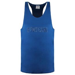 Gymshark -Umriss Logo Herren blaugr&uuml;n Tanktop