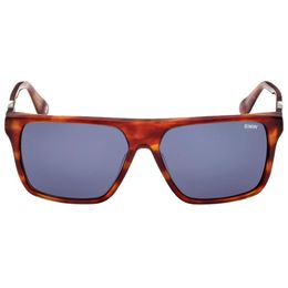 BMW - Sonnenbrille mit Rahmen in Havanna-Rot mit blauen Gl&auml;sern