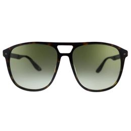 BMW Sonnenbrille mit Rahmen in dunklem Havannabraun und Verlaufsglas in Gr&uuml;n