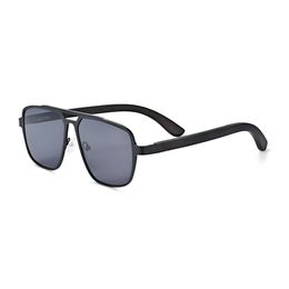 Earth Wood Avila Polarisierte Sonnenbrille - Schwarz/Schwarz