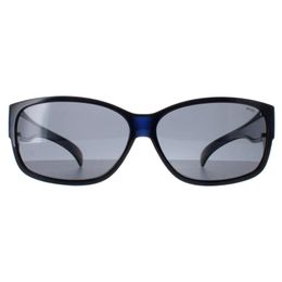 INVU Rectangle Unisex Transparent Blau Blau Polarisiert E2401