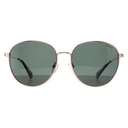 Polaroid Rund Unisex Gold Kupfer Gr&uuml;n Polarisiert PLD 6215/S/X