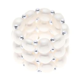 DIADEMA - Ring - Echte S&uuml;&szlig;wasserperlen - Wei&szlig;
