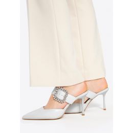 Wittchen Damen-Pumps aus Leder mit Stilettoabsatz, Wei&szlig;, Naturleder