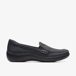 Clarks Cora Ashly schwarze Lederschuhe