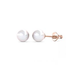 Vollmond Perlenohrringe - Rose Gold und Kristall