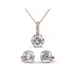 Kristine Set - Rose Gold und Kristall