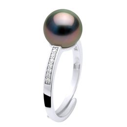 Ringschmuck - Echte Tahiti-Zuchtperle, rund 8-9 mm