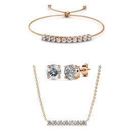 Mary Crystal Mia Sets - Ros&eacute;gold und Kristall