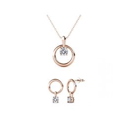 Octavia Set - Ros&eacute;gold und Kristall