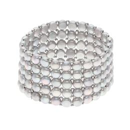 Armband 5 Reihen aus echten S&uuml;&szlig;wasserperlen - 4 mm
