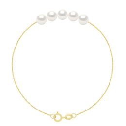 Armband &ndash; 5 echte S&uuml;&szlig;wasser-Zuchtperlen rund 6&ndash;7 mm