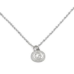 Luxenter Halskette aus Zirkonia mit Rhodium-Finish &ndash; Alphabet