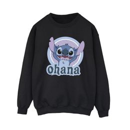 Disney - "Lilo And Stitch Ohana Circle" Sweatshirt f&uuml;r Damen (Schwarz)