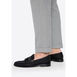 Wittchen Herren-Quastenslipper, schwarz, Echtleder