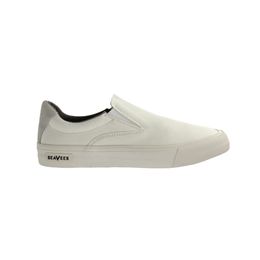 SeaVees Hawhrone Slip auf Standard -Bleichpopel -Poplin von wei&szlig;en Herrenschuhen