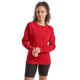 Fruit of the Loom - Sweatshirt Leicht f&uuml;r Damen Raglan&auml;rmel (Rot)