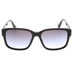 Calvin Klein - Sonnenbrille mit schwarzem Rahmen und grau-violetten Verlaufsgl&auml;sern