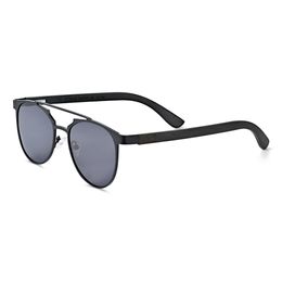 Earth Wood Positano Polarisierte Sonnenbrille - Schwarz/Schwarz