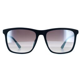 Police Square Unisex Blau T&uuml;rkis Gradient Verspiegelte Sonnenbrille 90041091