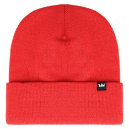 SUPRA Logo Rote schlichte gestrickte Unisex Crown Beanie C
