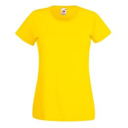 Fruit of the Loom - Kurzarm T-Shirts - Damen (Knallgelb)