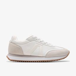 Clarks Calo Run Wei&szlig;e Kombi-Sneaker