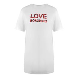 Moschino Bubble Logo Wei&szlig;es T-shirt