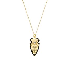 Luxenter Halskette mit Zirkonia-Brillanten, 18 Karat Gold-Finish &ndash; Otla